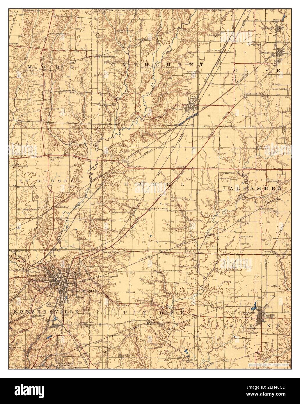 Map of edwardsville hi-res stock photography and images - Alamy