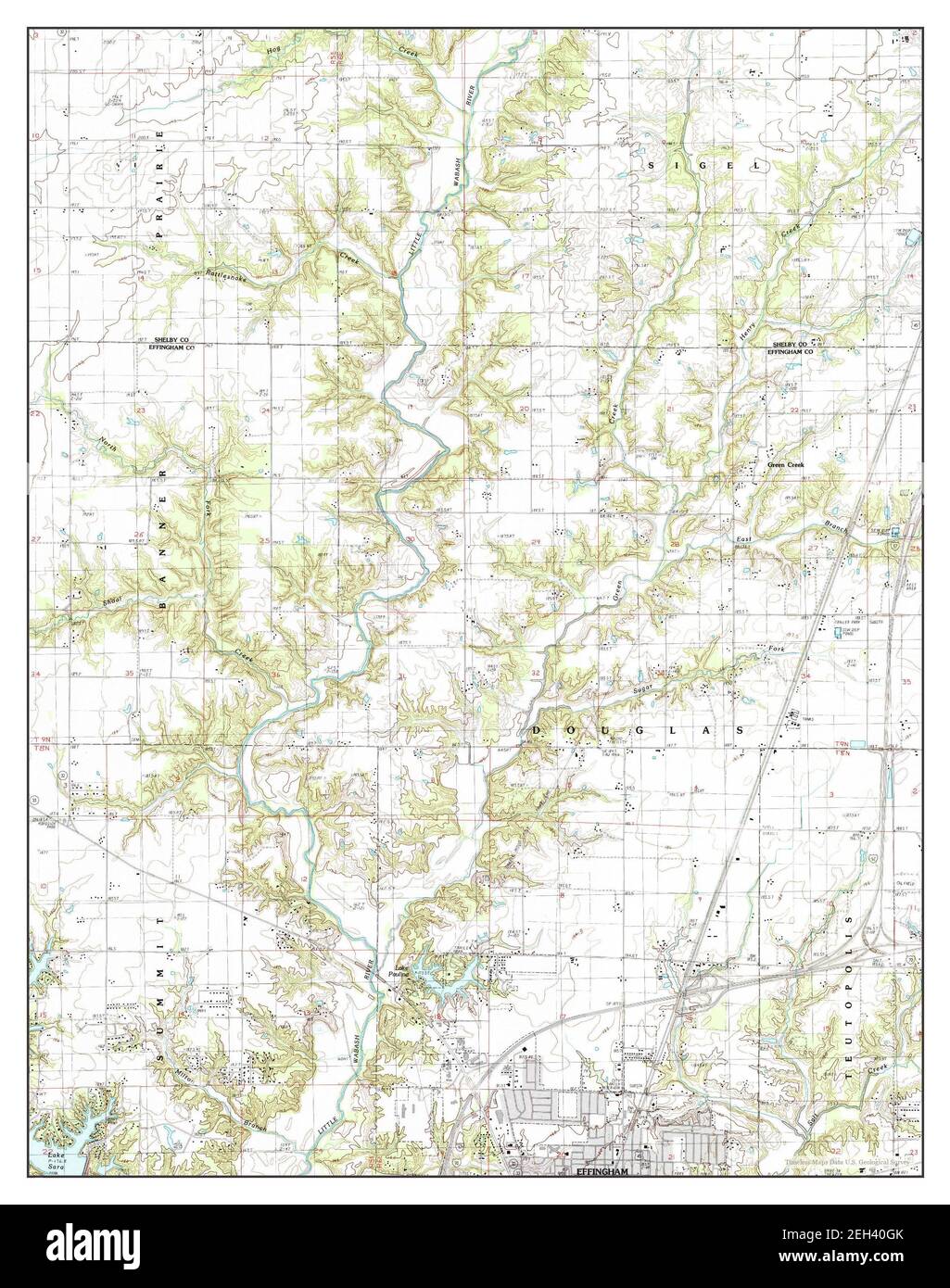 Map of effingham hi-res stock photography and images - Alamy