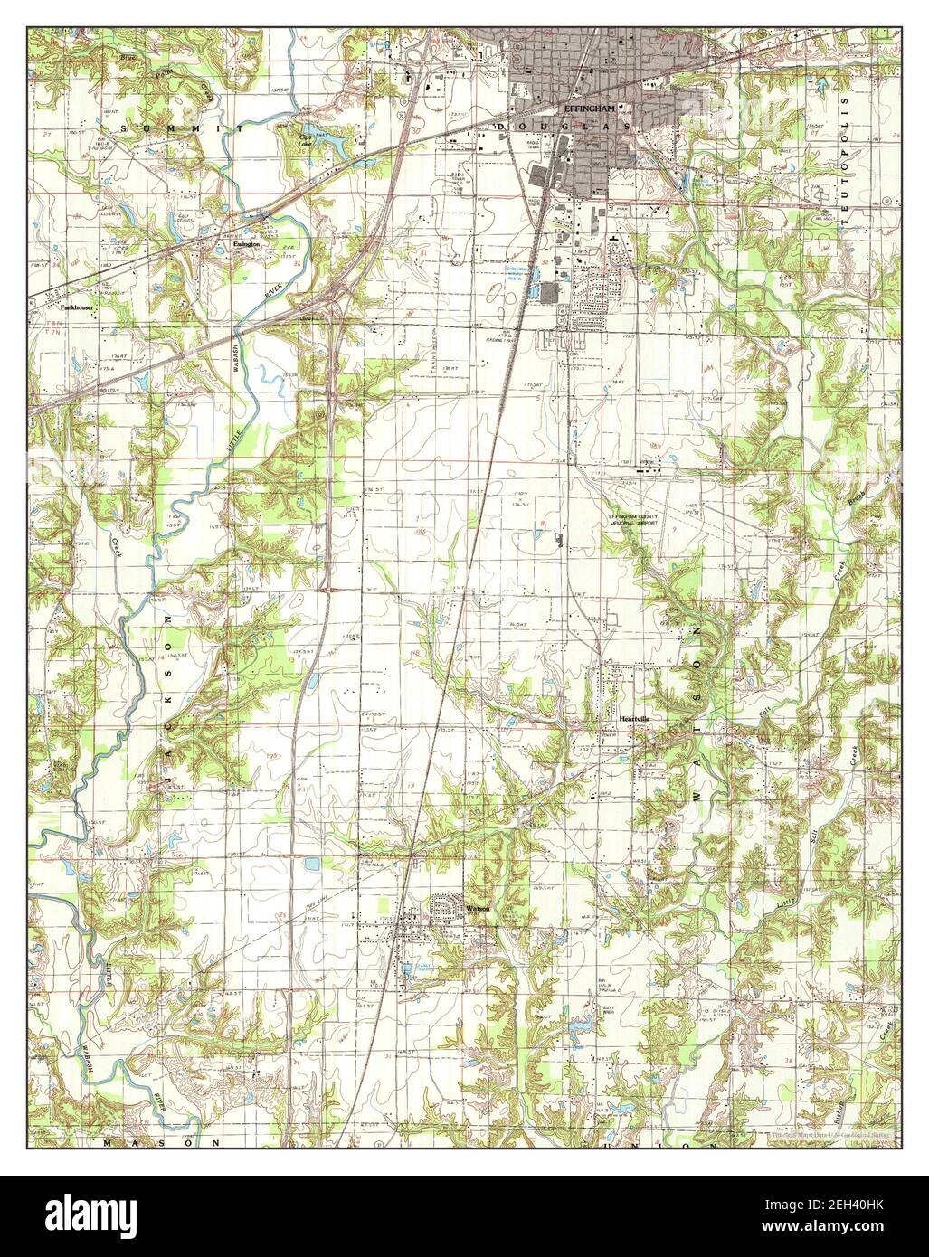 Effingham map Cut Out Stock Images & Pictures - Alamy