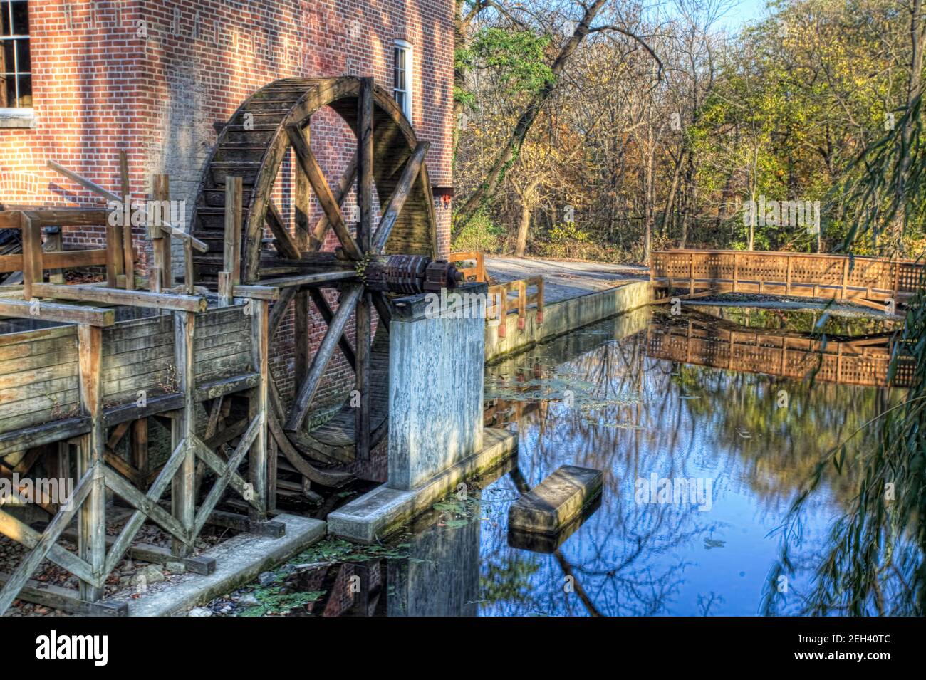 Built in 1837, John Woods Gristmill in Indiana, also operated as a ...