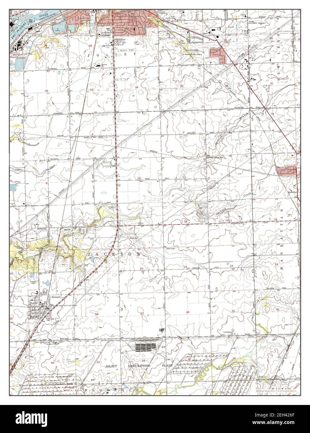 Elwood map hi-res stock photography and images - Alamy