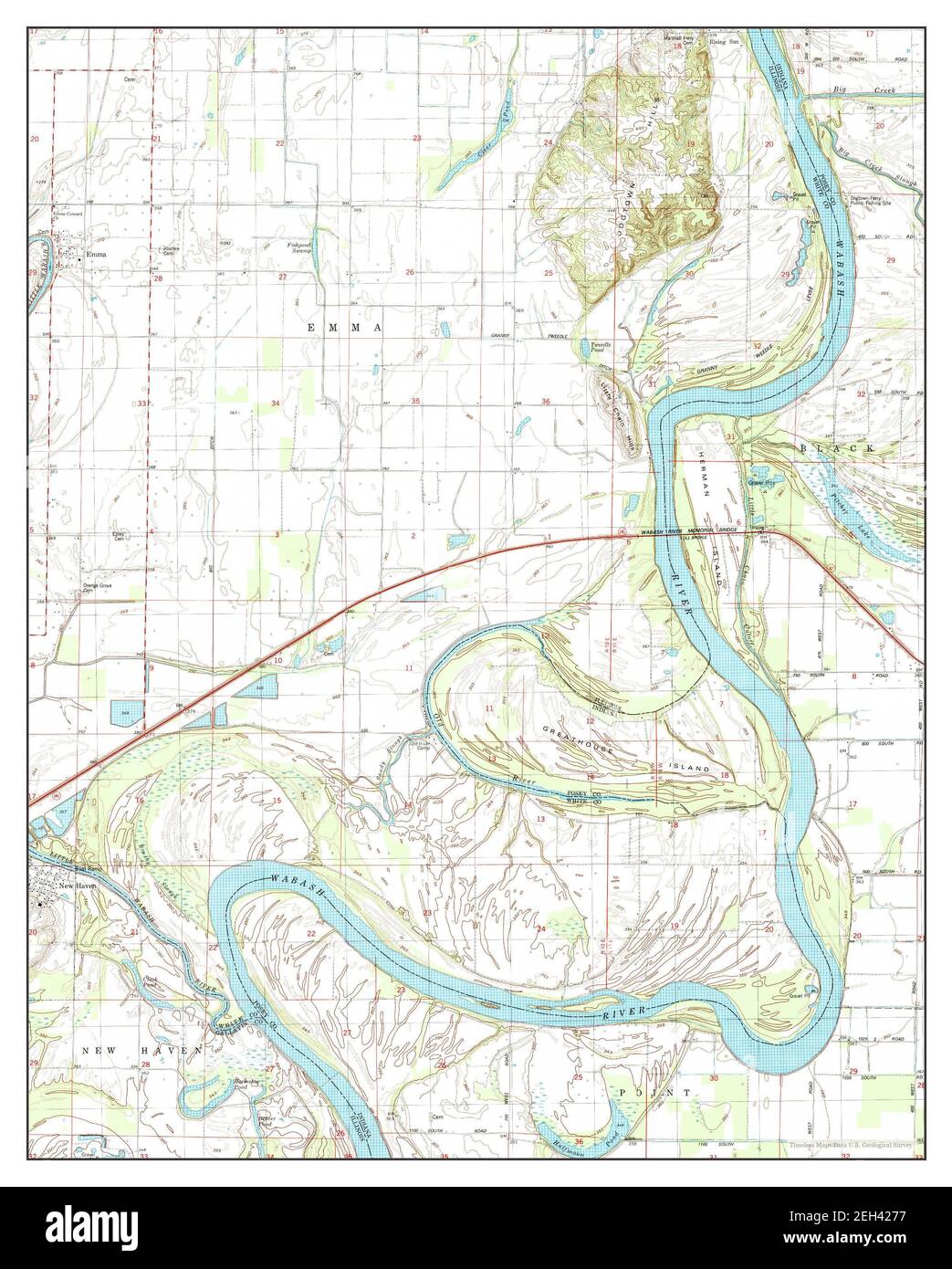 Emma, Illinois, map 1978, 1:24000, United States of America by Timeless ...