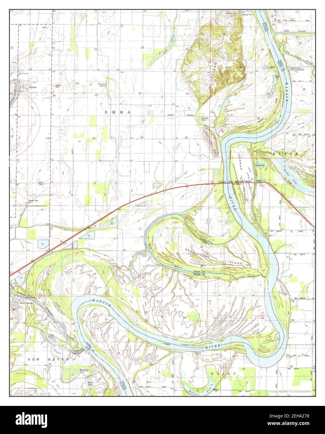 Emma, Illinois, map 1978, 1:24000, United States of America by Timeless ...