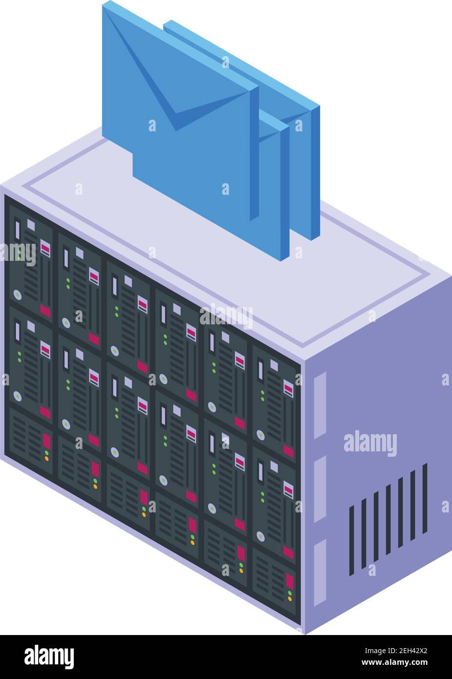 Customer database equipment icon. Isometric of customer database ...