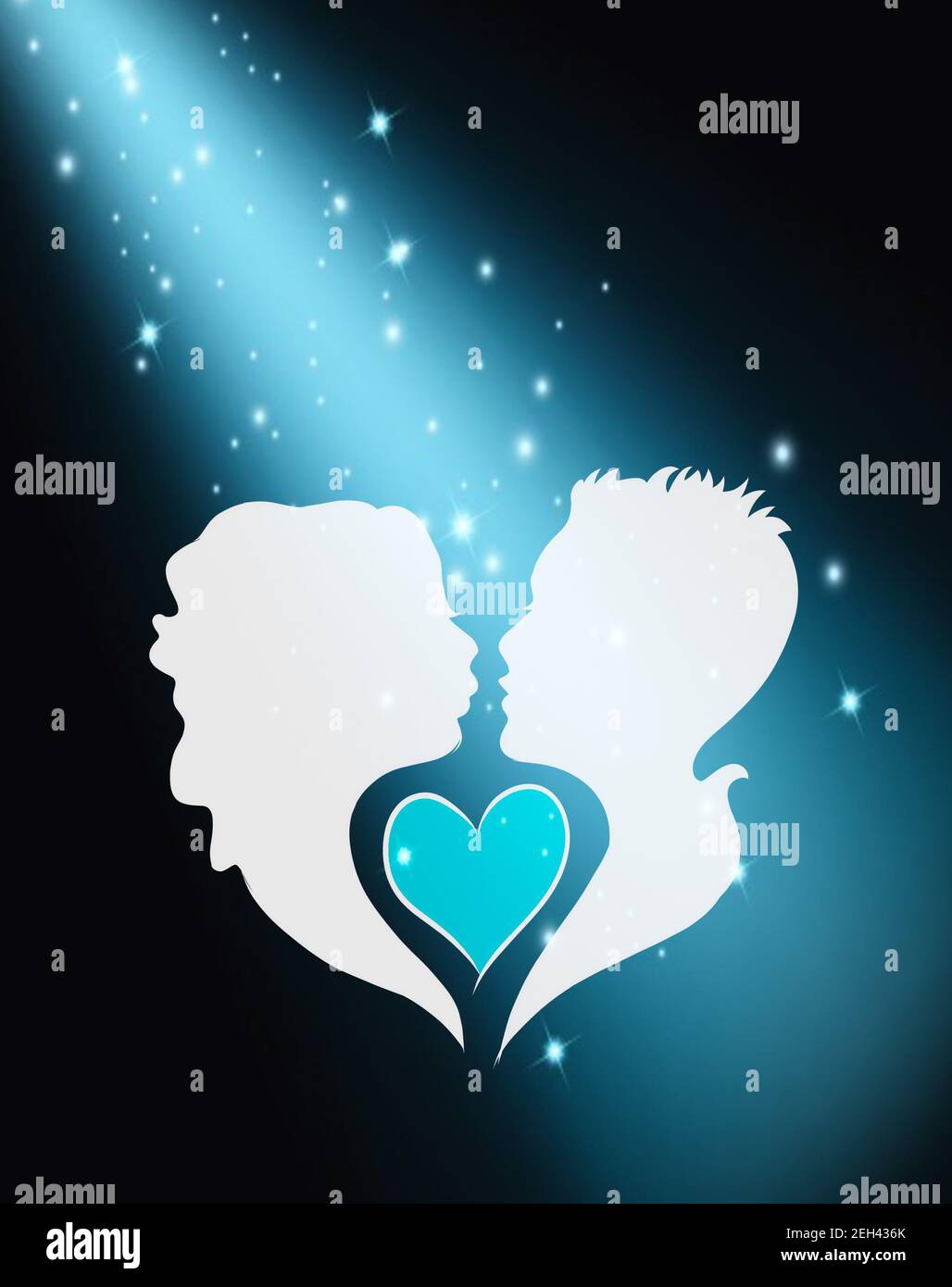 Bright background family silhouettes hi-res stock photography and ...