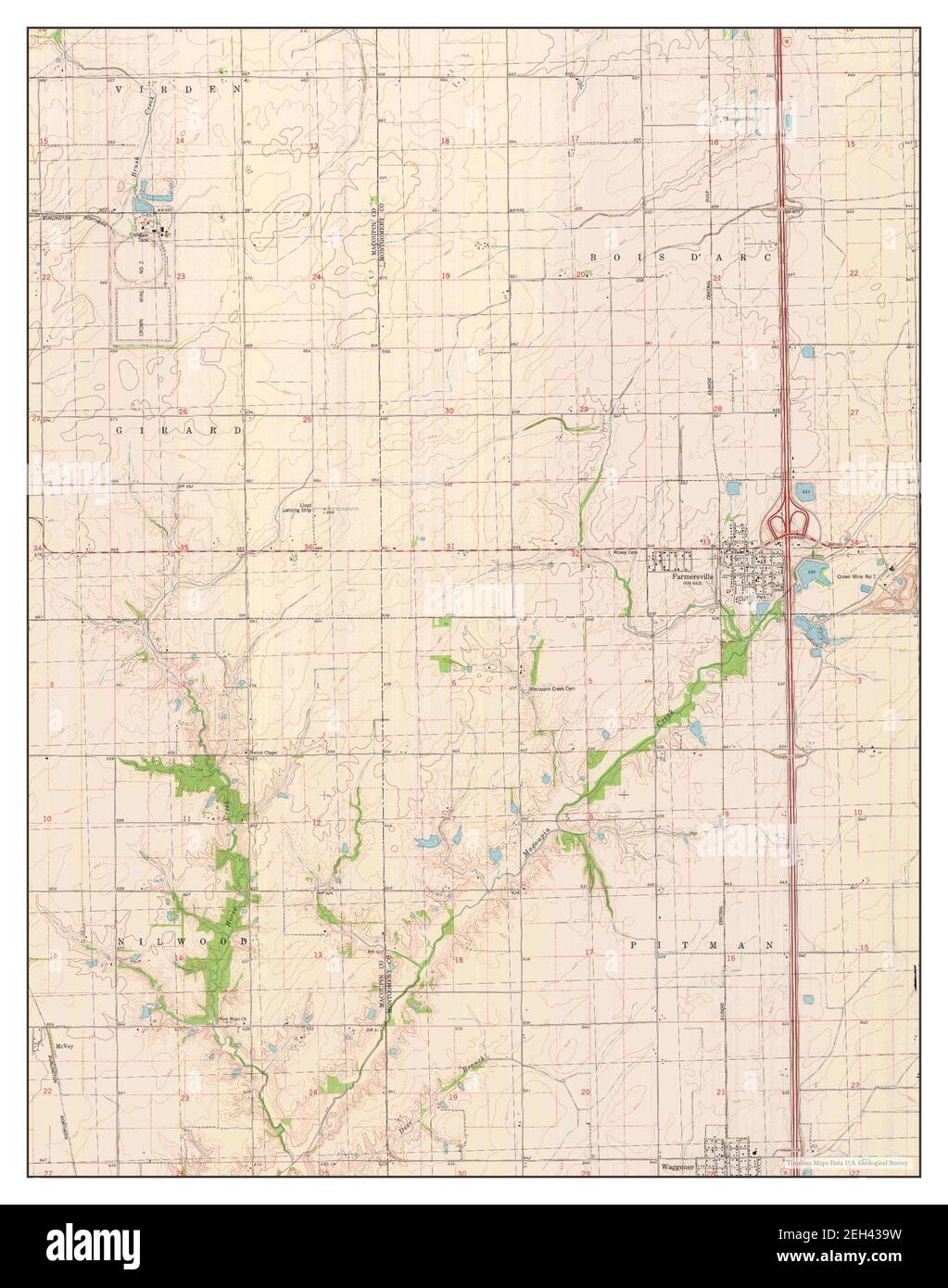 Map of farmersville hi-res stock photography and images - Alamy