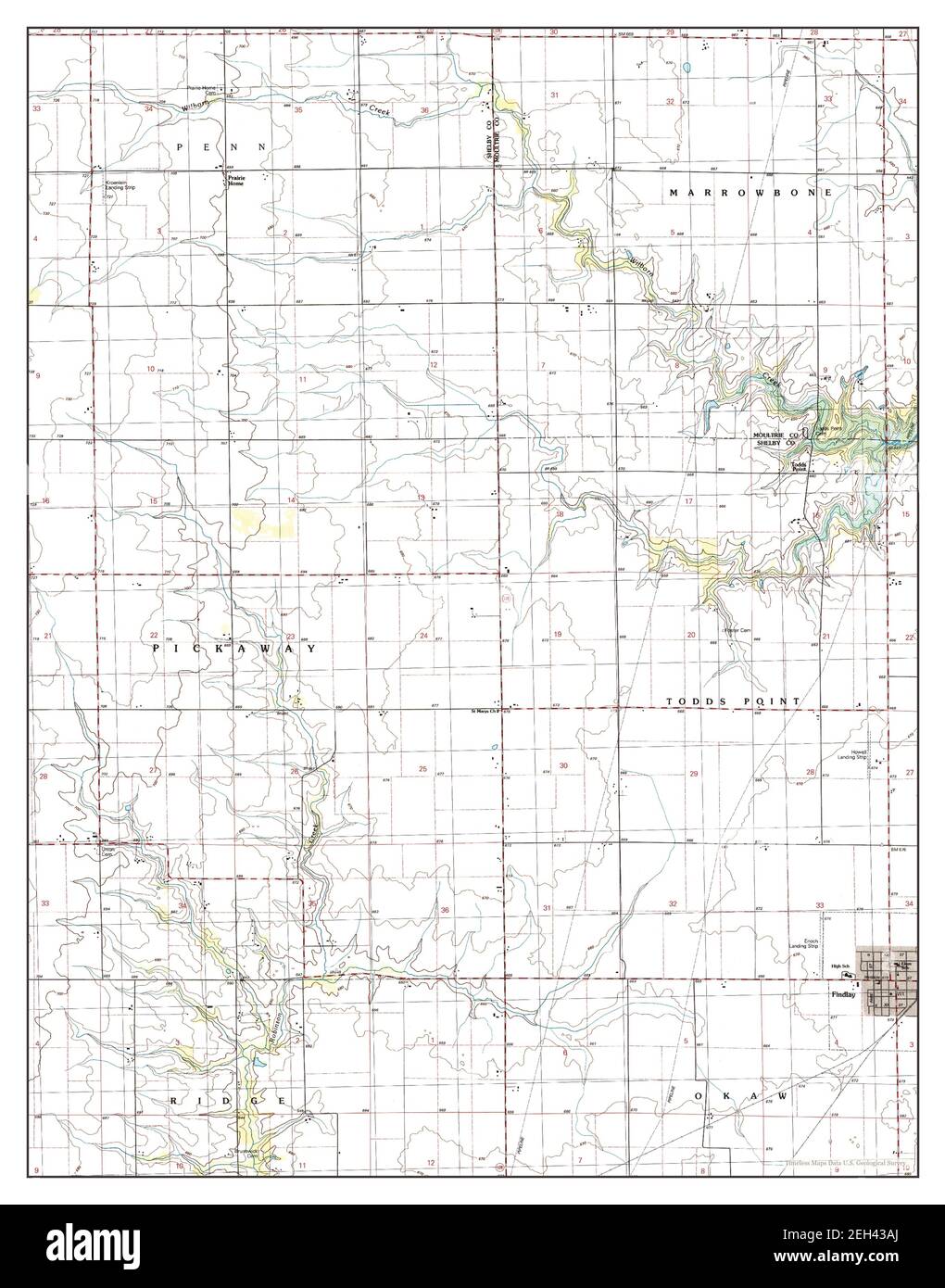 Map of findlay Cut Out Stock Images & Pictures - Alamy