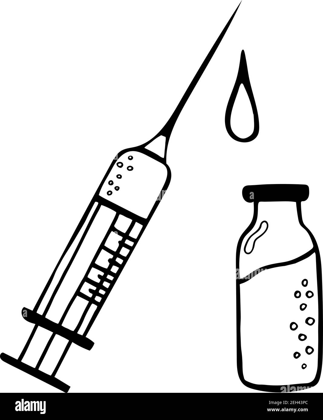 Medical syringe drop line Stock Vector Images - Alamy