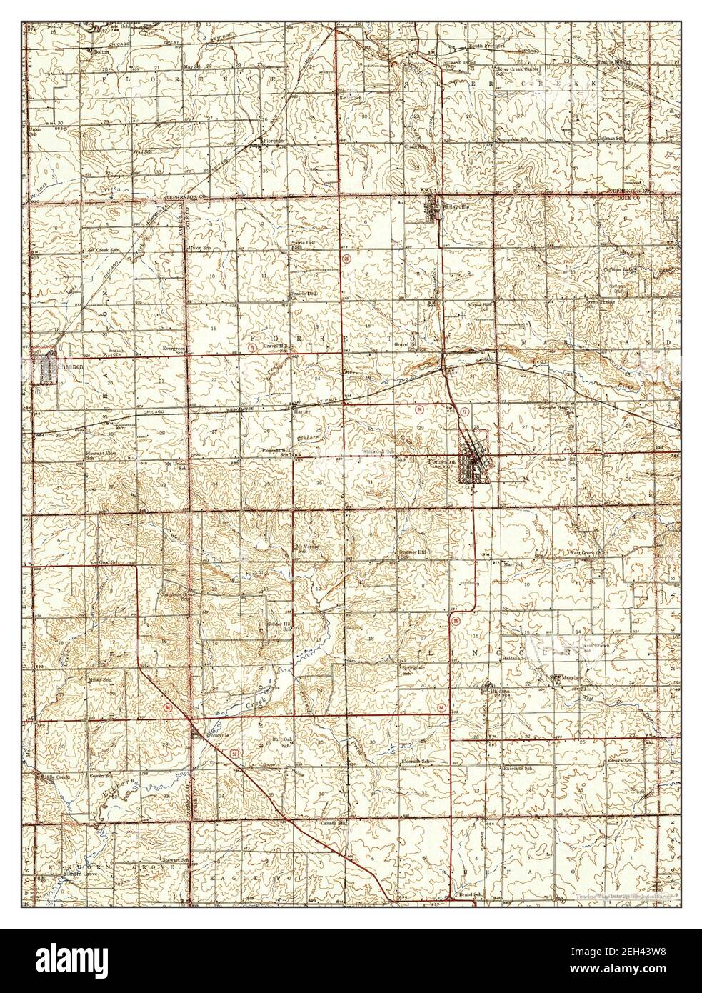 Map of forreston hi-res stock photography and images - Alamy