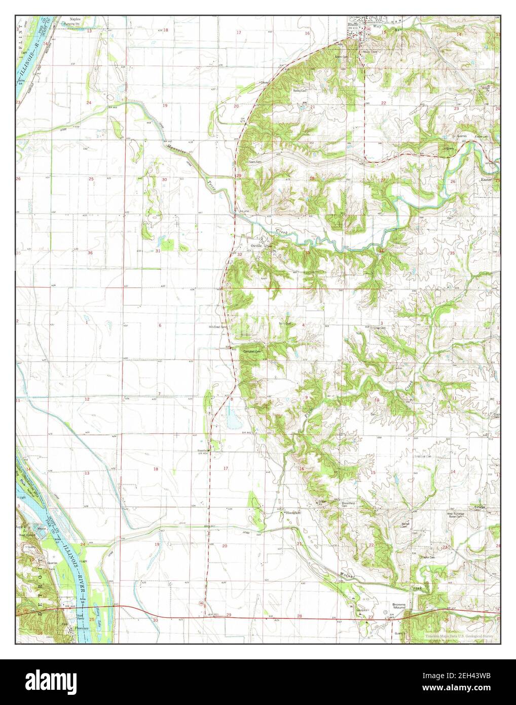 Florence, Illinois, map 1980, 1:24000, United States of America by ...