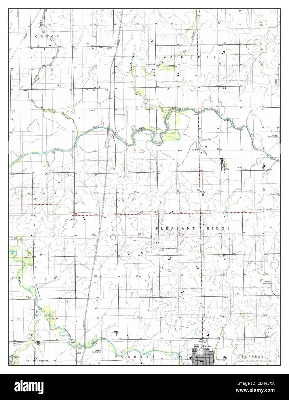 Forrest North, Illinois, map 1998, 1:24000, United States of America by ...