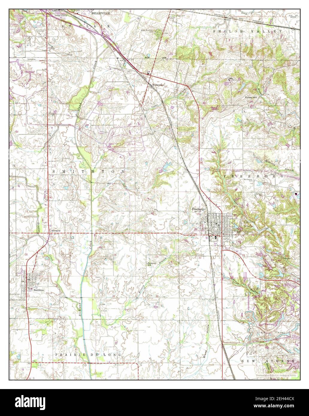 Freeburg map Cut Out Stock Images & Pictures - Alamy