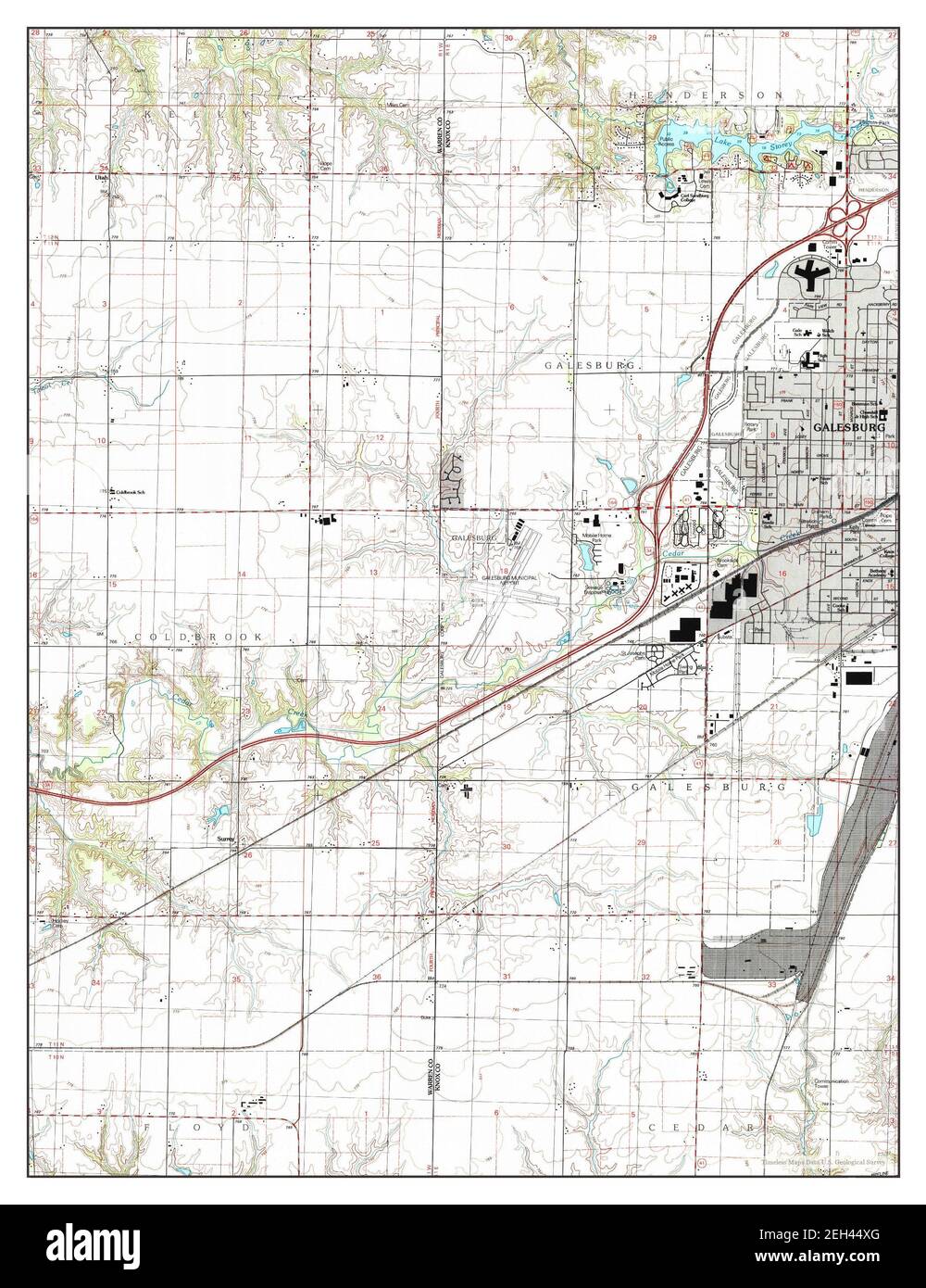 Galesburg map hi-res stock photography and images - Alamy