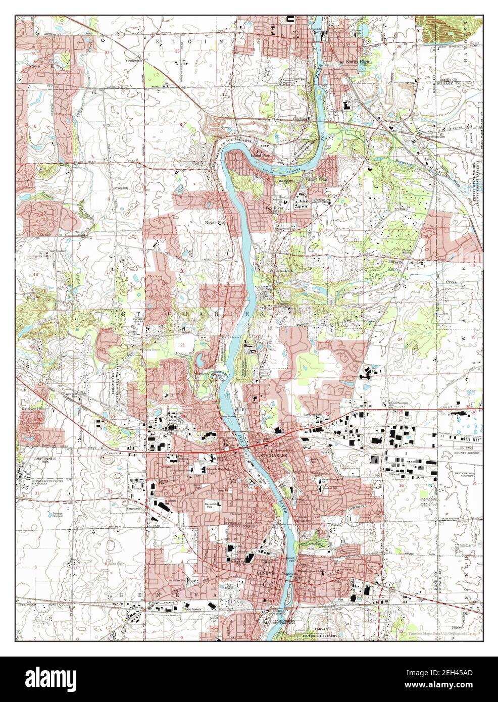 Geneva, Illinois, map 1993, 1:24000, United States of America by ...