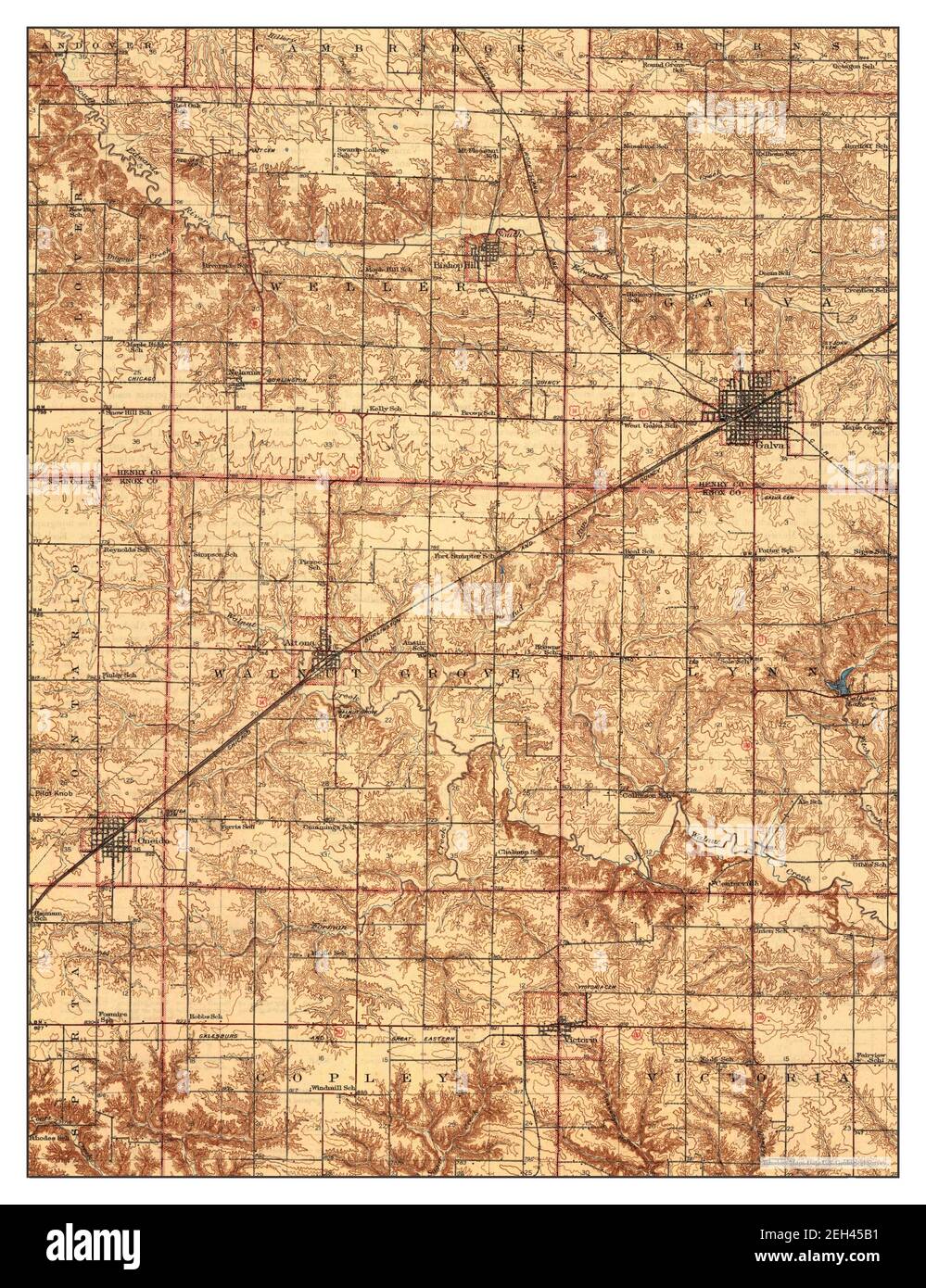 Map of galva hi-res stock photography and images - Alamy