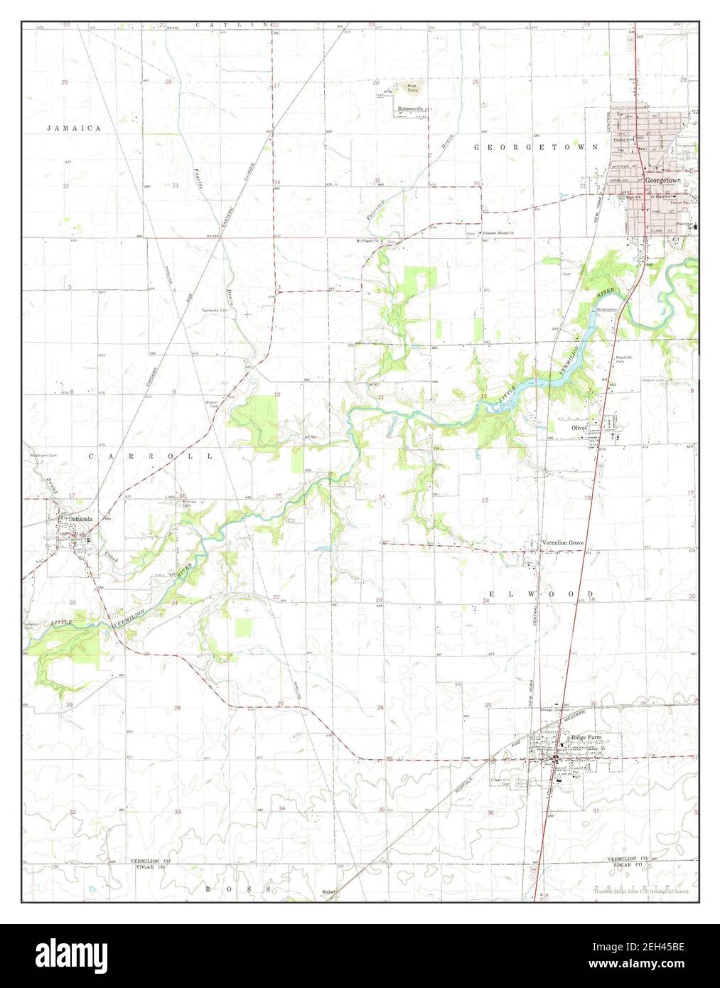 Georgetown, Illinois, map 1966, 1:24000, United States of America by ...