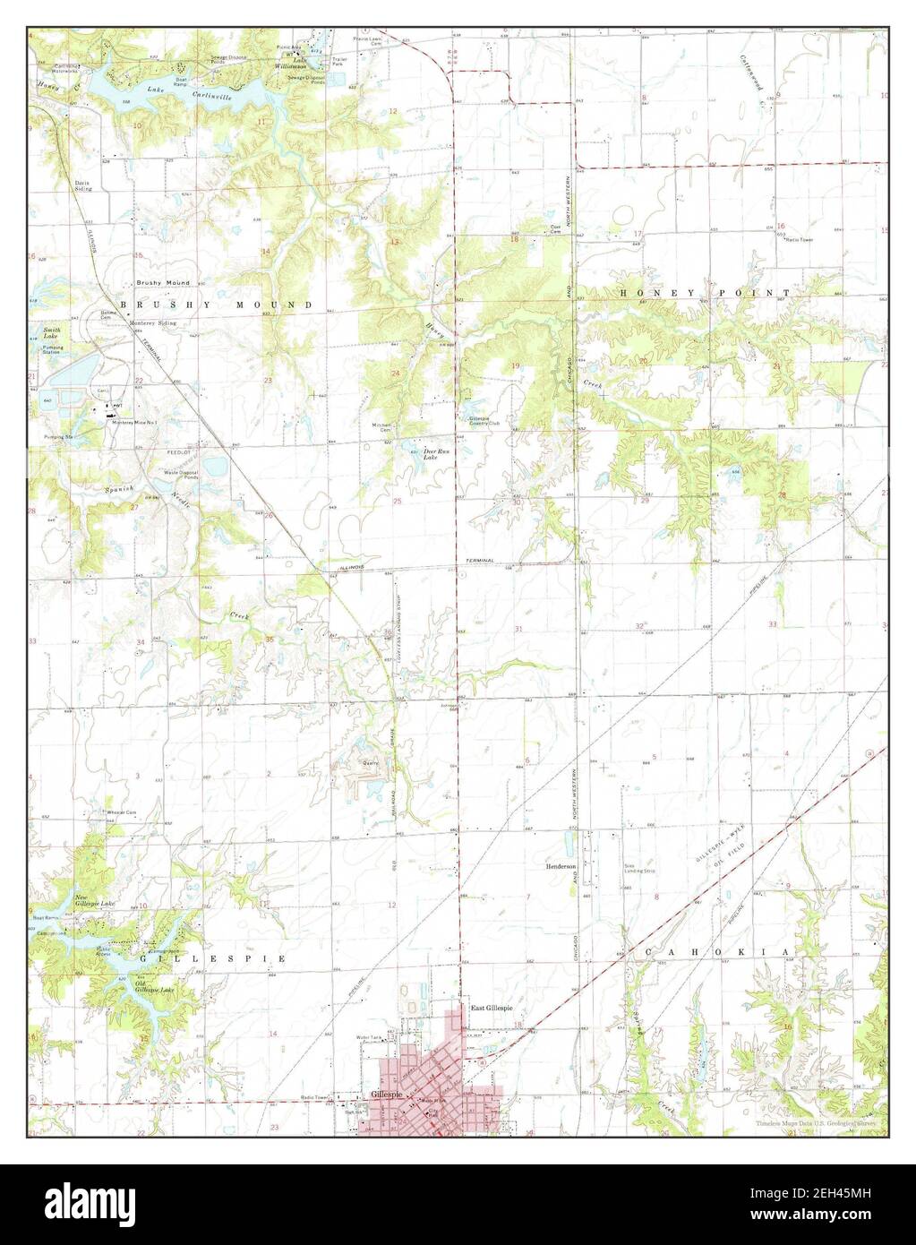 Gillespie North, Illinois, map 1974, 1:24000, United States of America ...