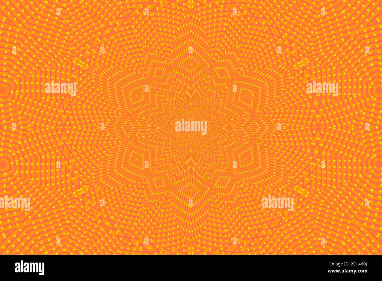 Beautiful wallpaper illustration with abstract flower pattern in orange ...