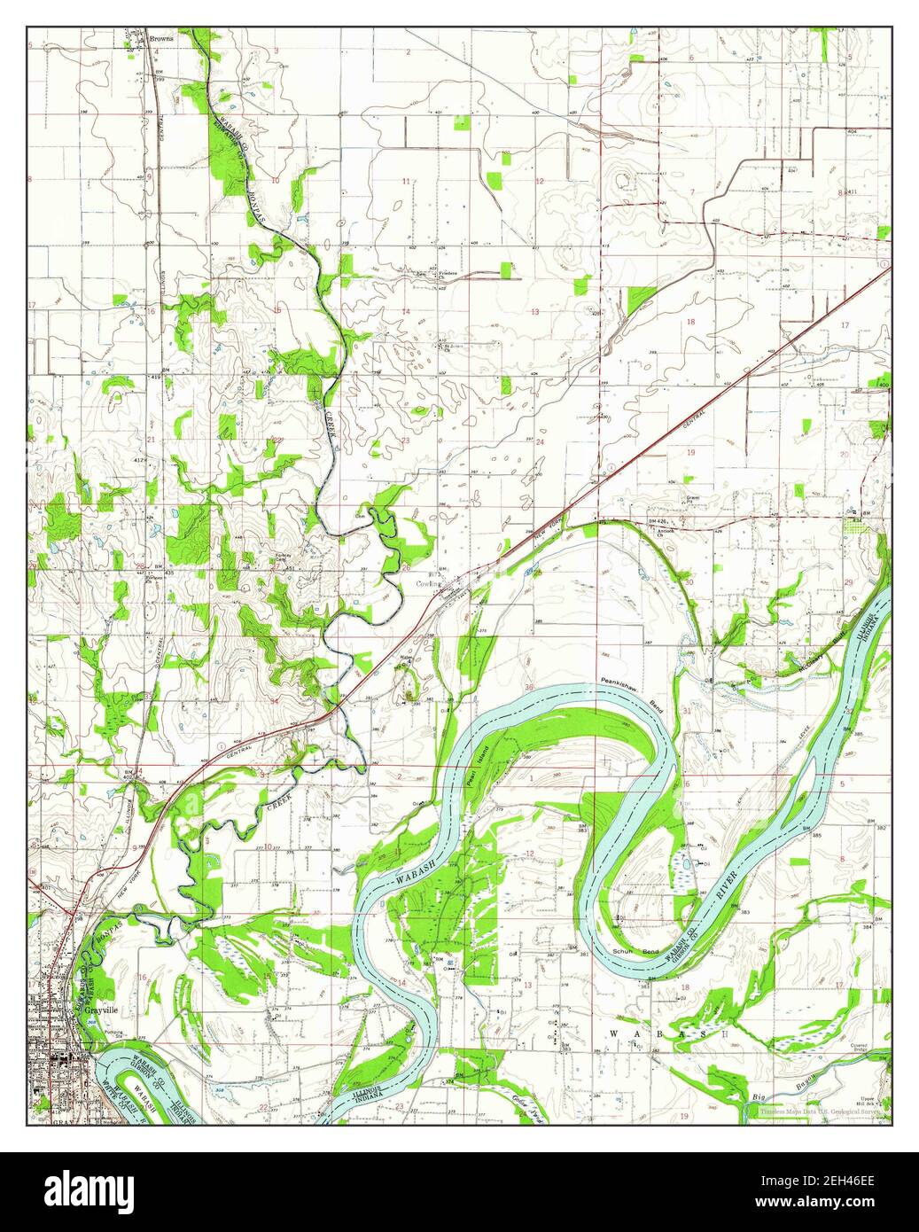 Grayville, Illinois, map 1959, 1:24000, United States of America by ...
