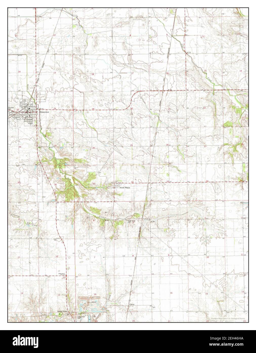 Greenview, Illinois, map 1980, 1:24000, United States of America by ...