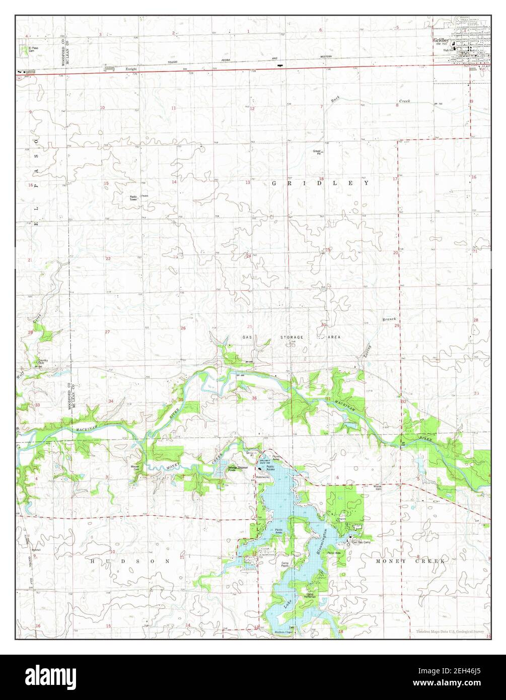Gridley, Illinois, map 1981, 1:24000, United States of America by ...