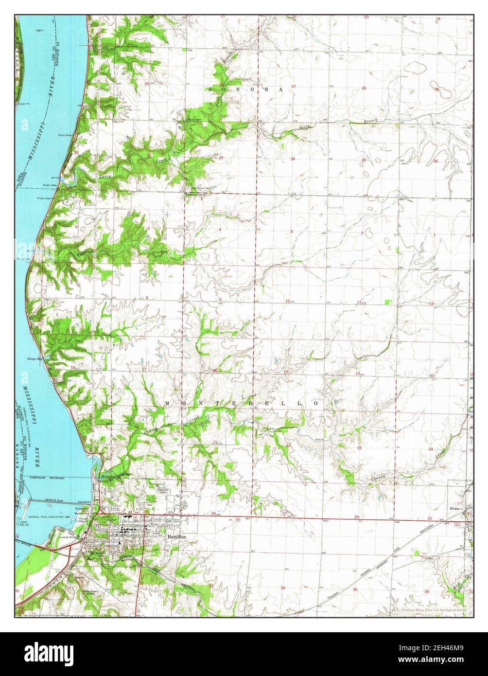 Old map of hamilton Cut Out Stock Images & Pictures - Alamy