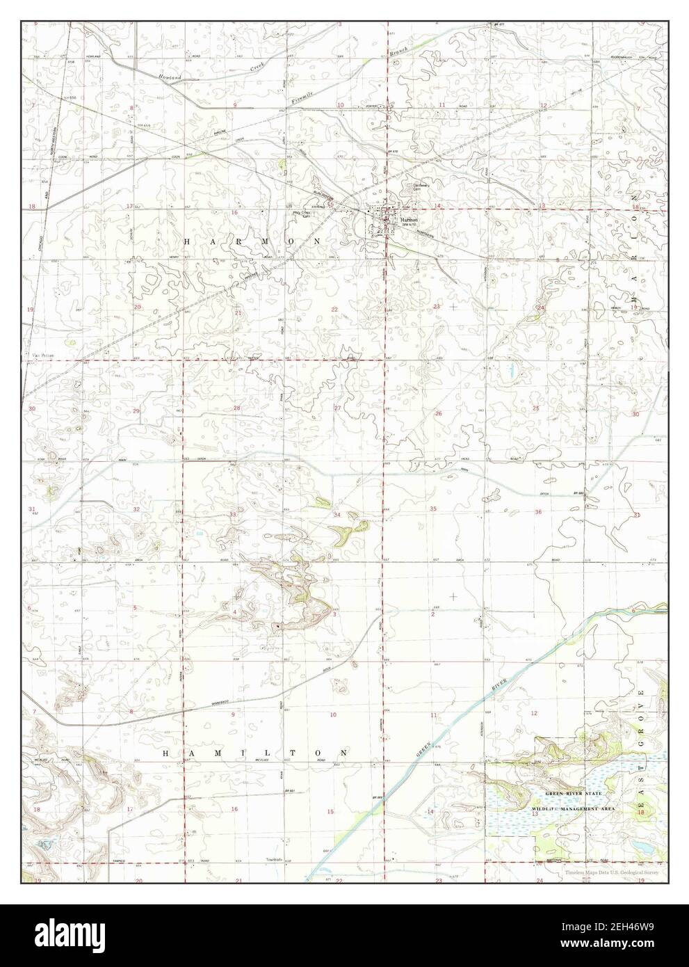 Harmon county map hi-res stock photography and images - Alamy