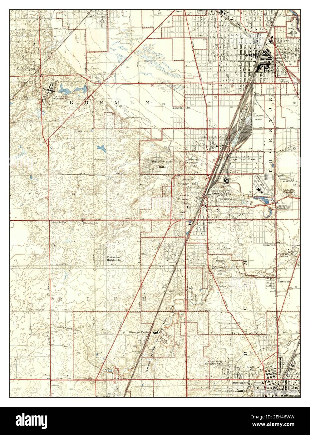 Harvey, Illinois, map 1929, 1:24000, United States of America by ...