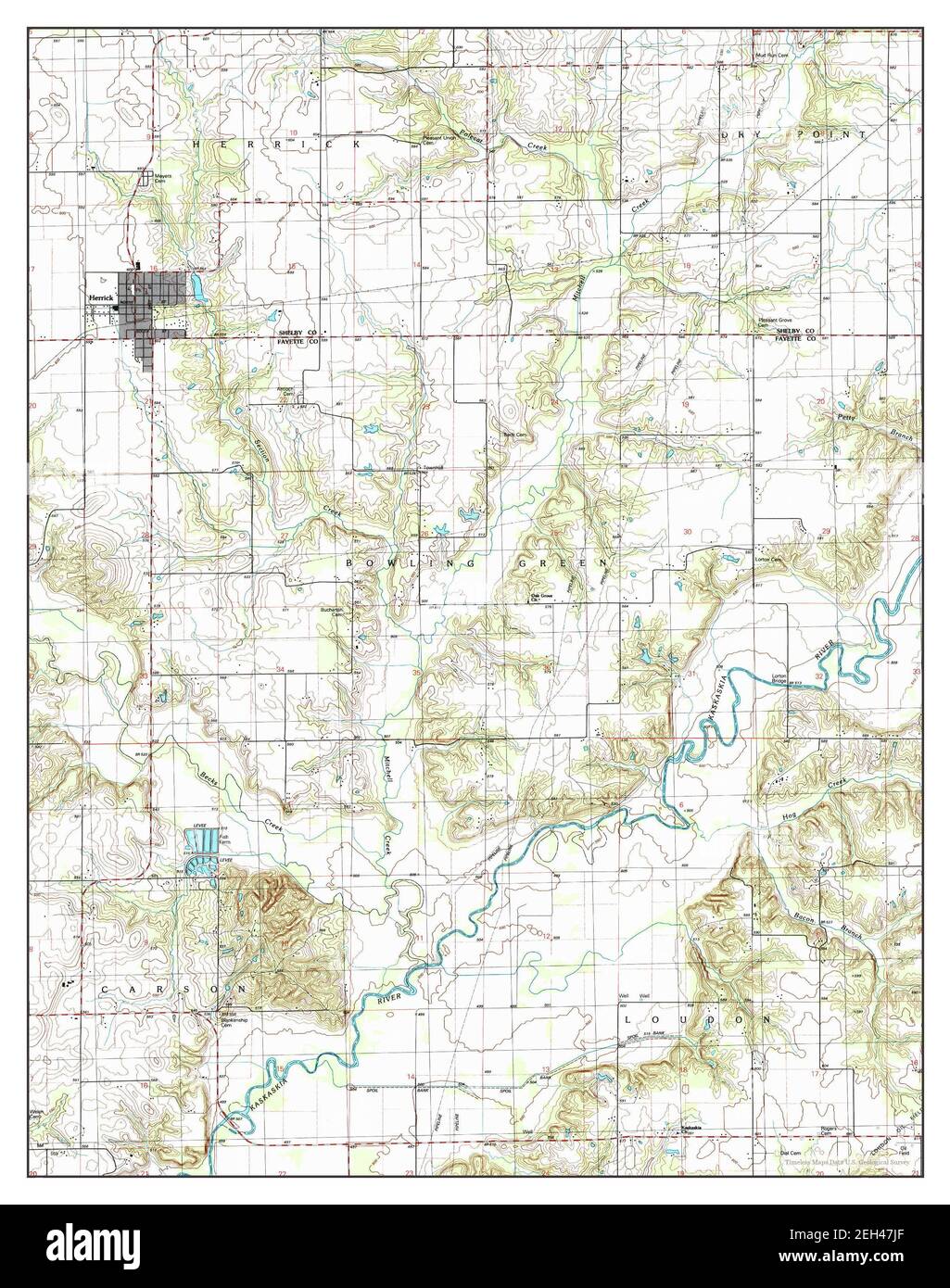 Herrick, Illinois, map 1998, 1:24000, United States of America by ...