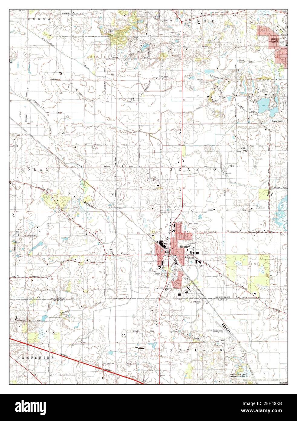 Huntley, Illinois, map 1992, 1:24000, United States of America by ...