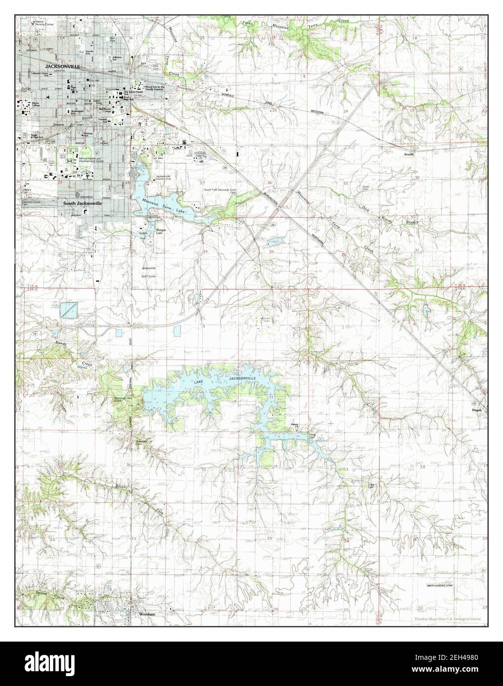 Jacksonville, Illinois, map 1983, 1:24000, United States of America by ...