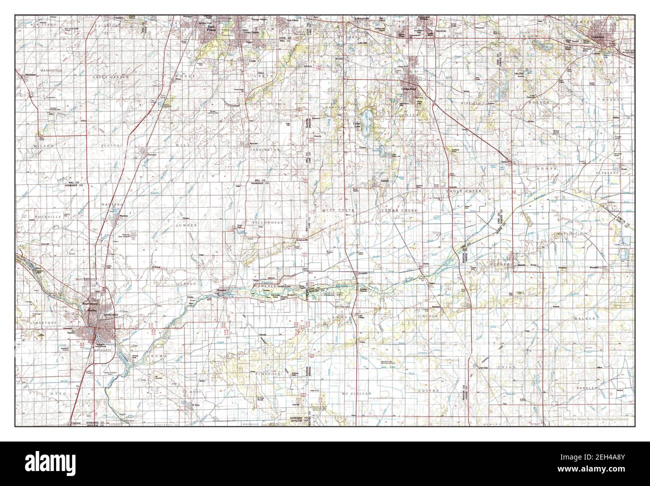 Kankakee map hi-res stock photography and images - Alamy