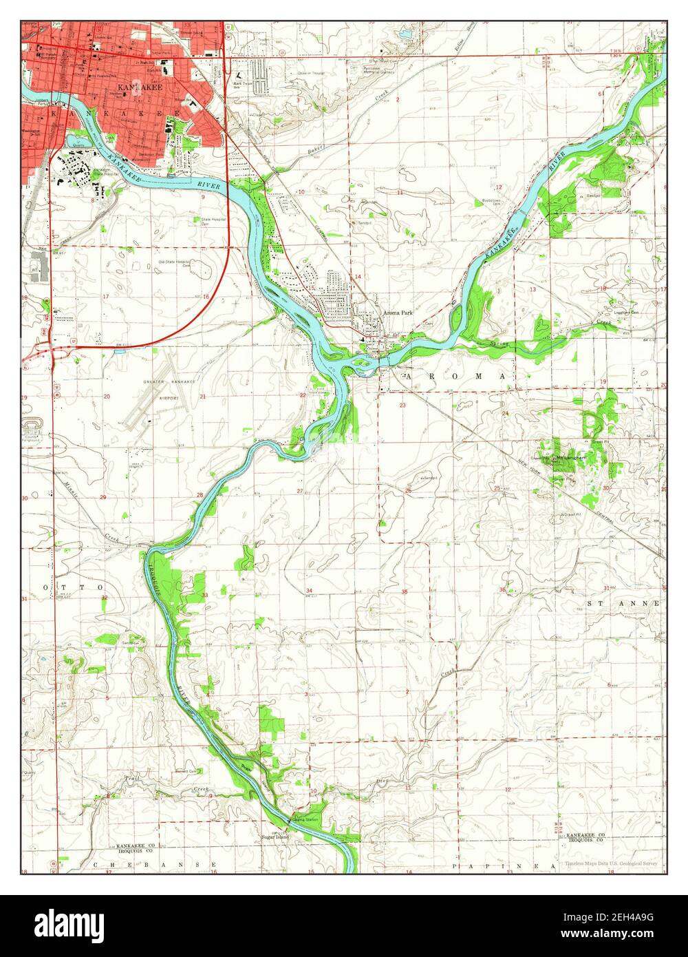 Kankakee map hi-res stock photography and images - Alamy