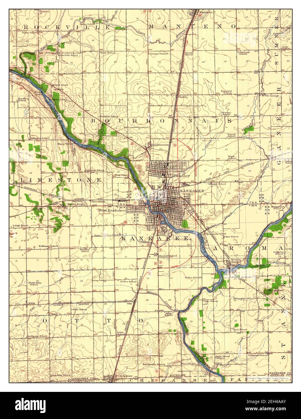 Kankakee map hi-res stock photography and images - Alamy