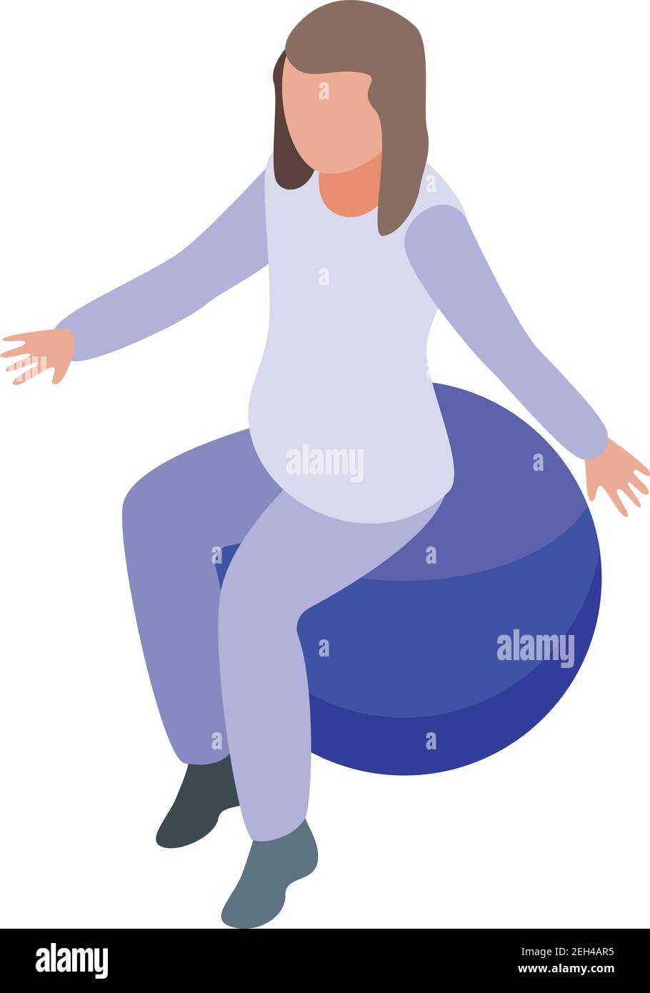 Exercise fitness ball icon. Isometric of exercise fitness ball vector ...