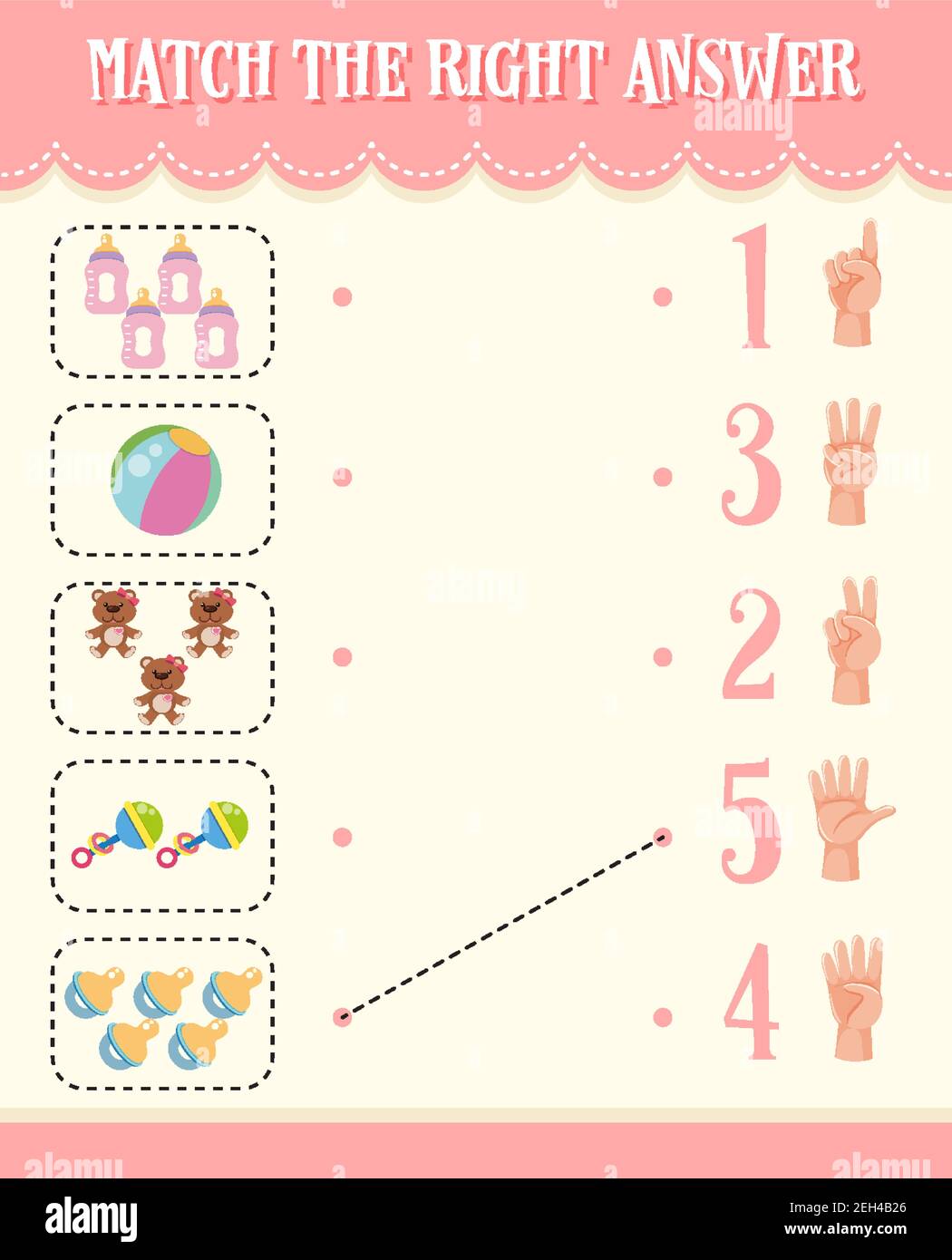 Math count number worksheet illustration Stock Vector Image & Art - Alamy