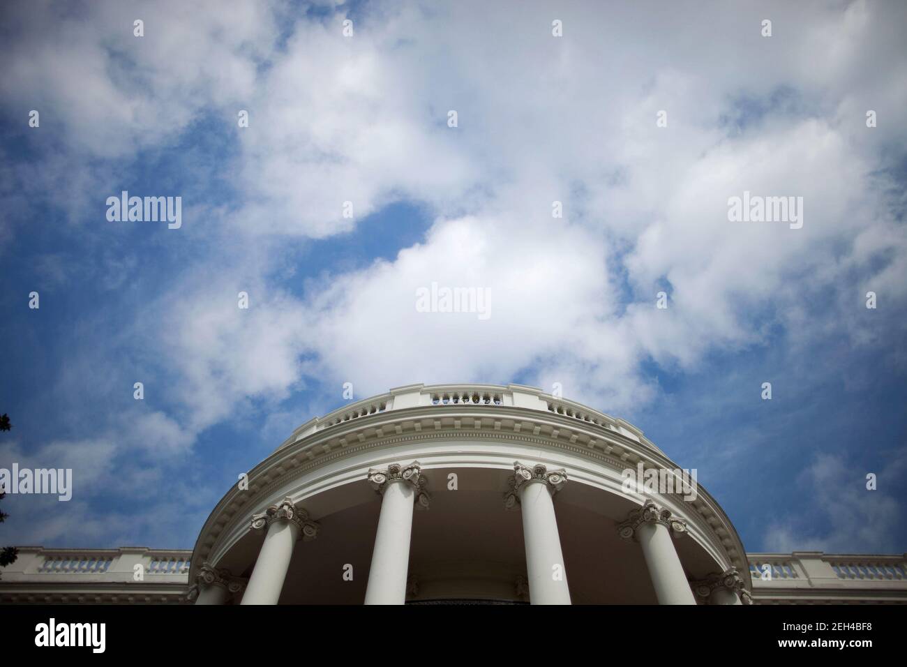 The sky is seen above the Truman Balcony of the White House, Sept., 29 ...