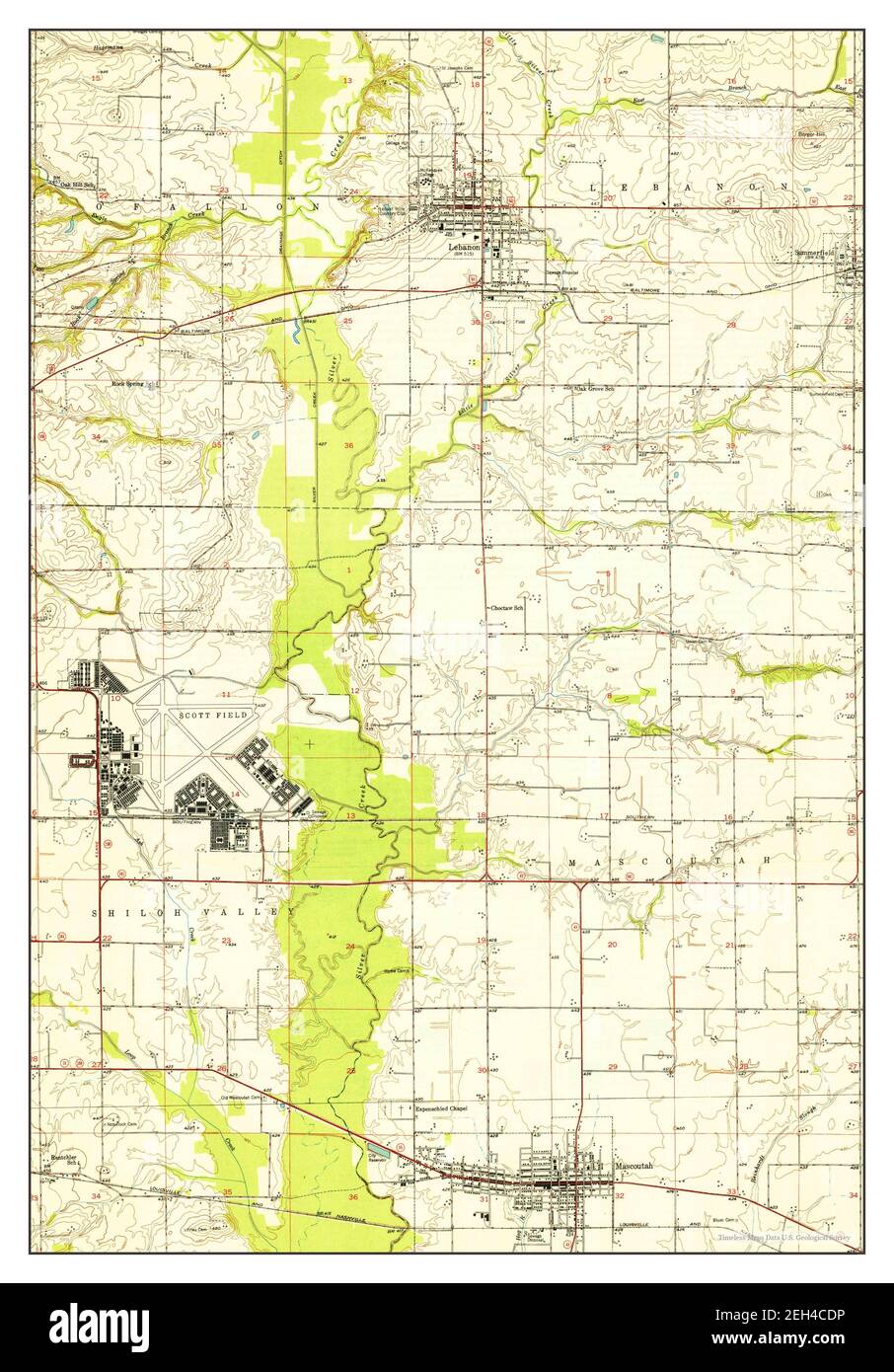 Lebanon, Illinois, map 1949, 1:24000, United States of America by ...