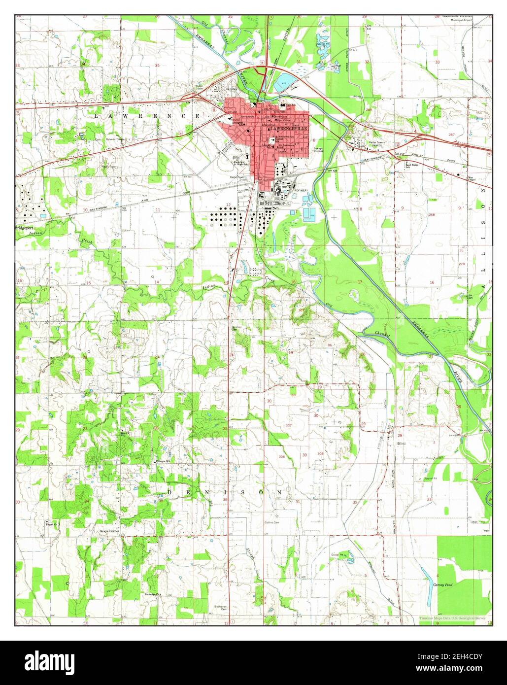 Map of lawrenceville hi-res stock photography and images - Alamy