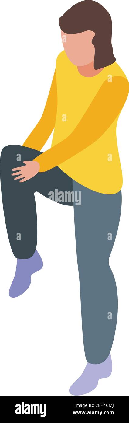 Morning exercise icon. Isometric of morning exercise vector icon for ...