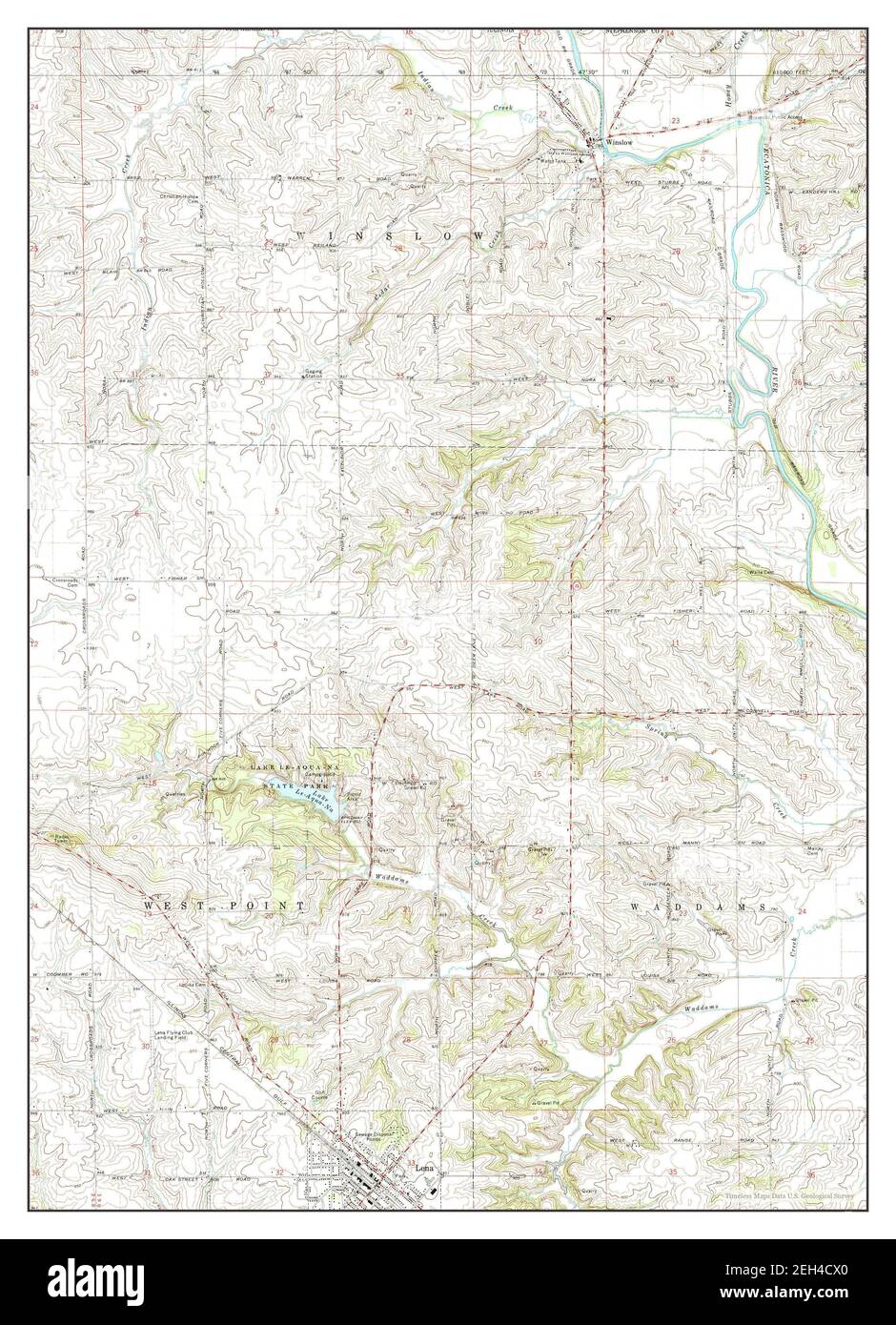 Lena, Illinois, map 1971, 1:24000, United States of America by Timeless ...