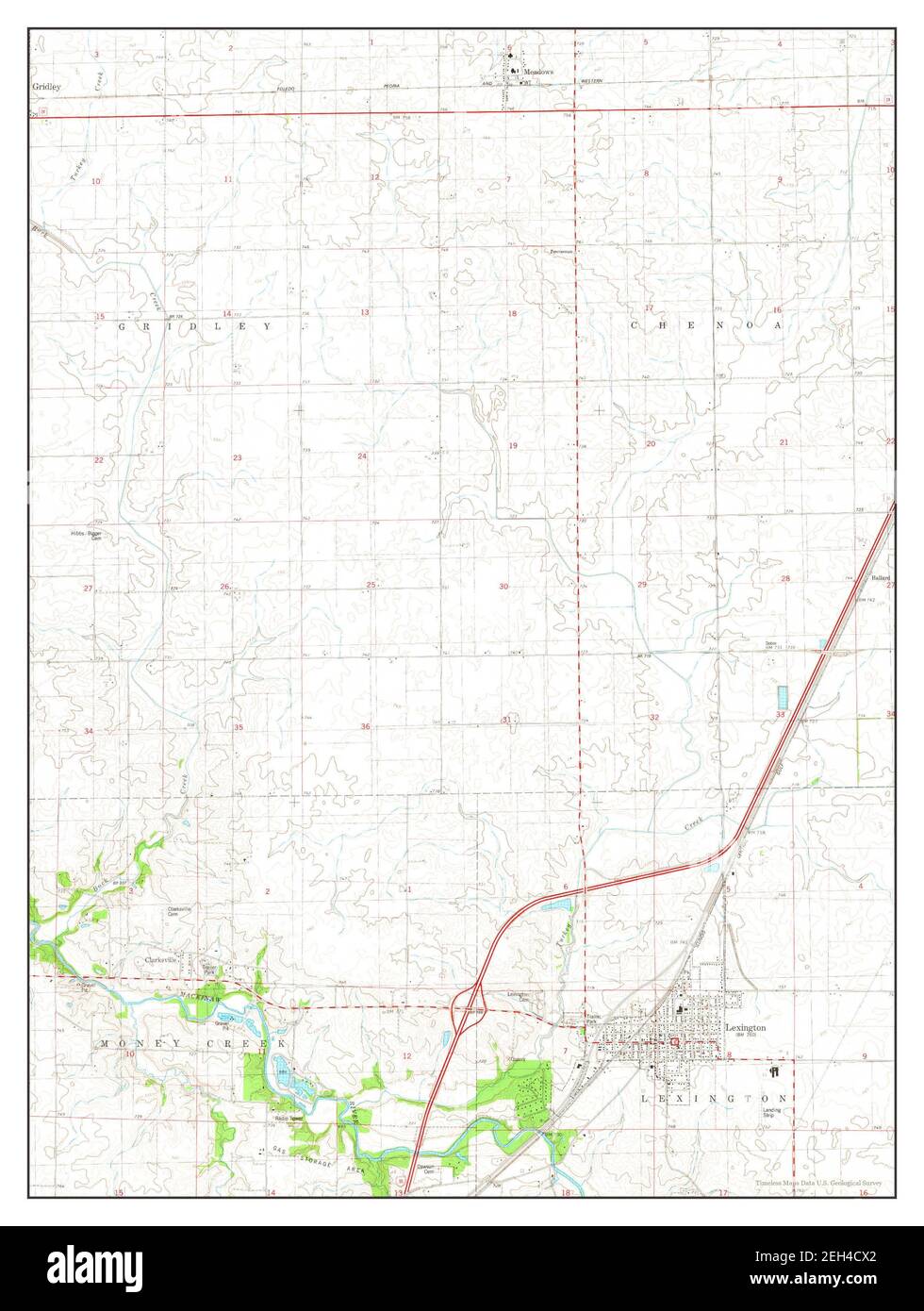 Lexington, Illinois, map 1981, 1:24000, United States of America by ...