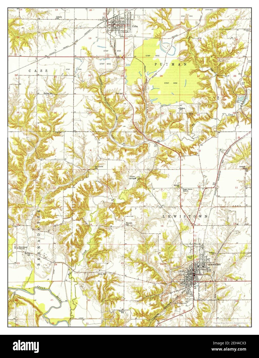 Map of lewistown hi-res stock photography and images - Alamy