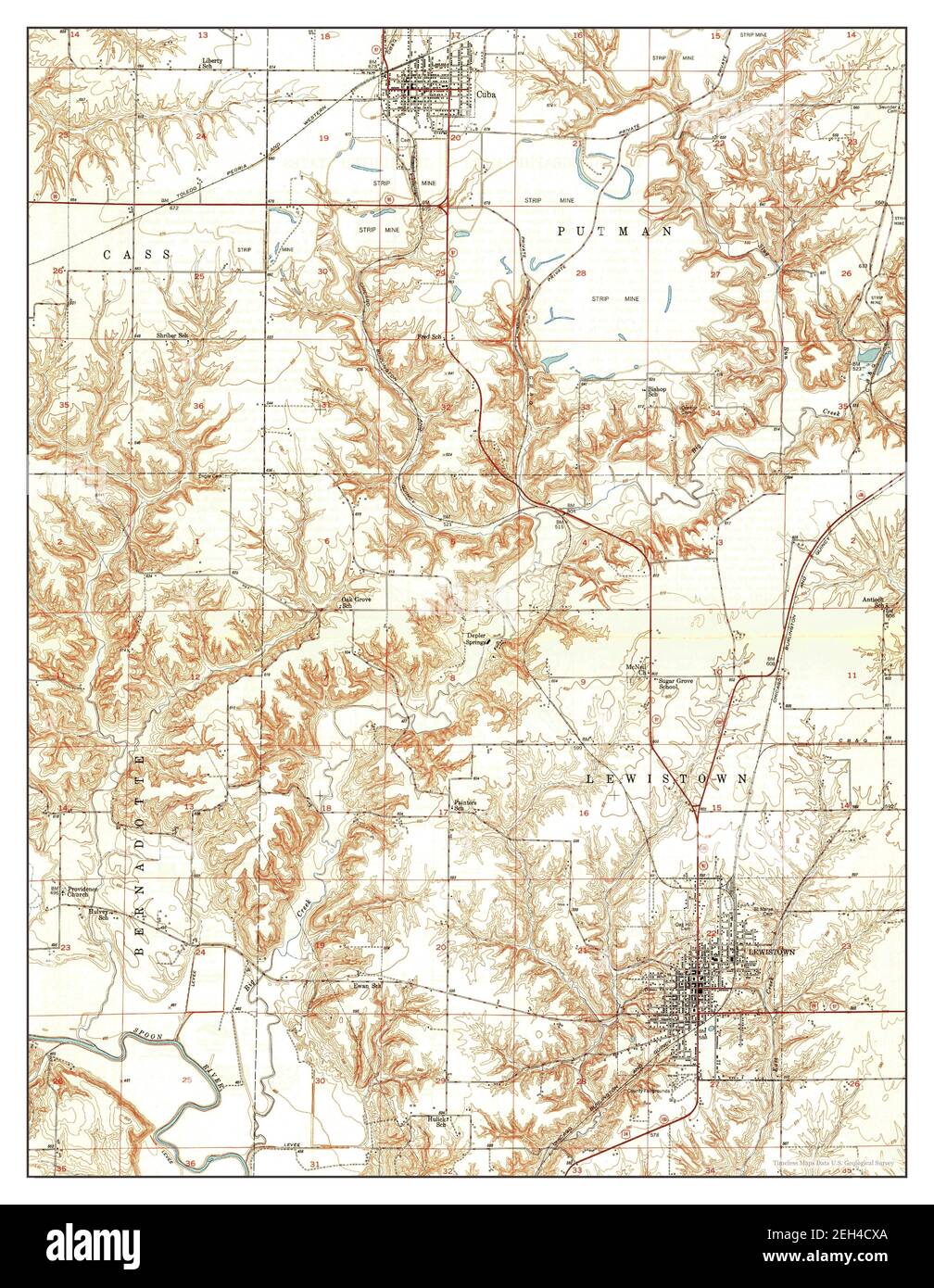 Map of lewistown hi-res stock photography and images - Alamy