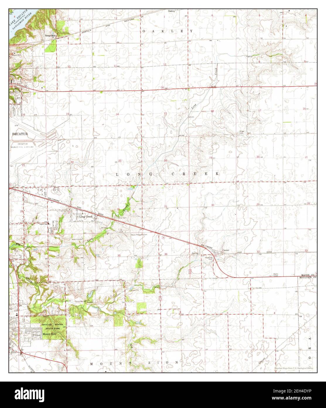 Map of long creek hi-res stock photography and images - Alamy