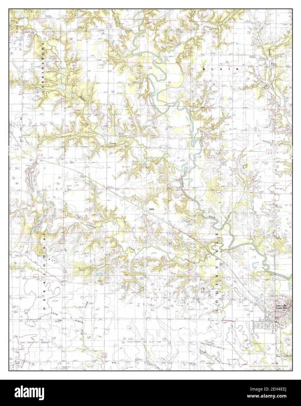 Louisville West, Illinois, map 1985, 1:24000, United States of America ...