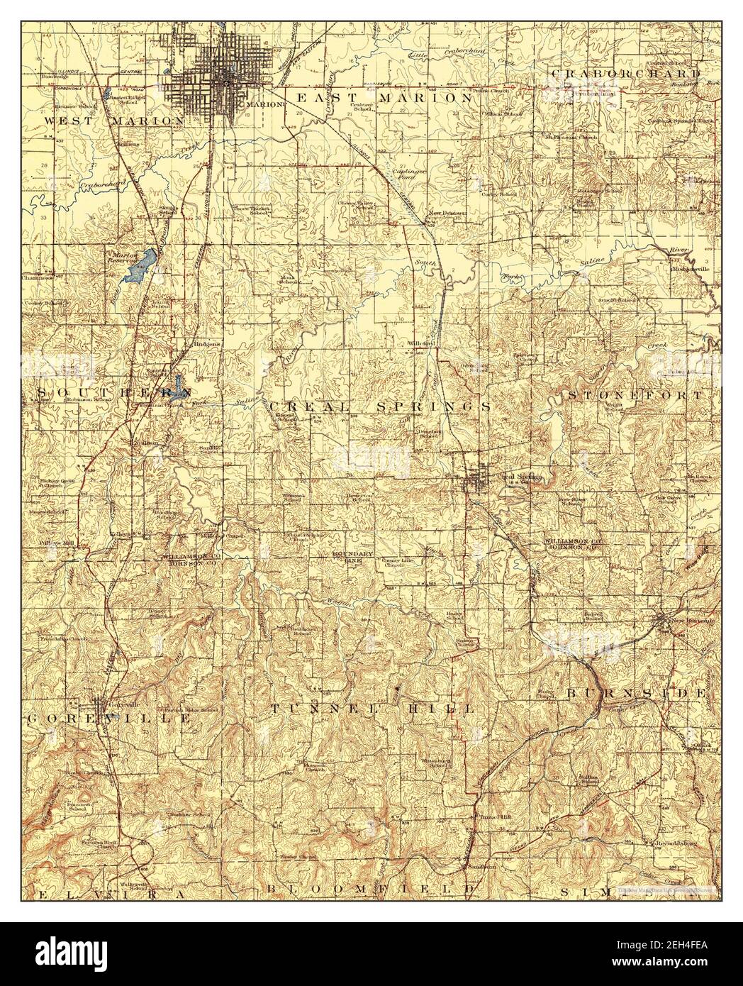 Marion illinois map hi-res stock photography and images - Alamy