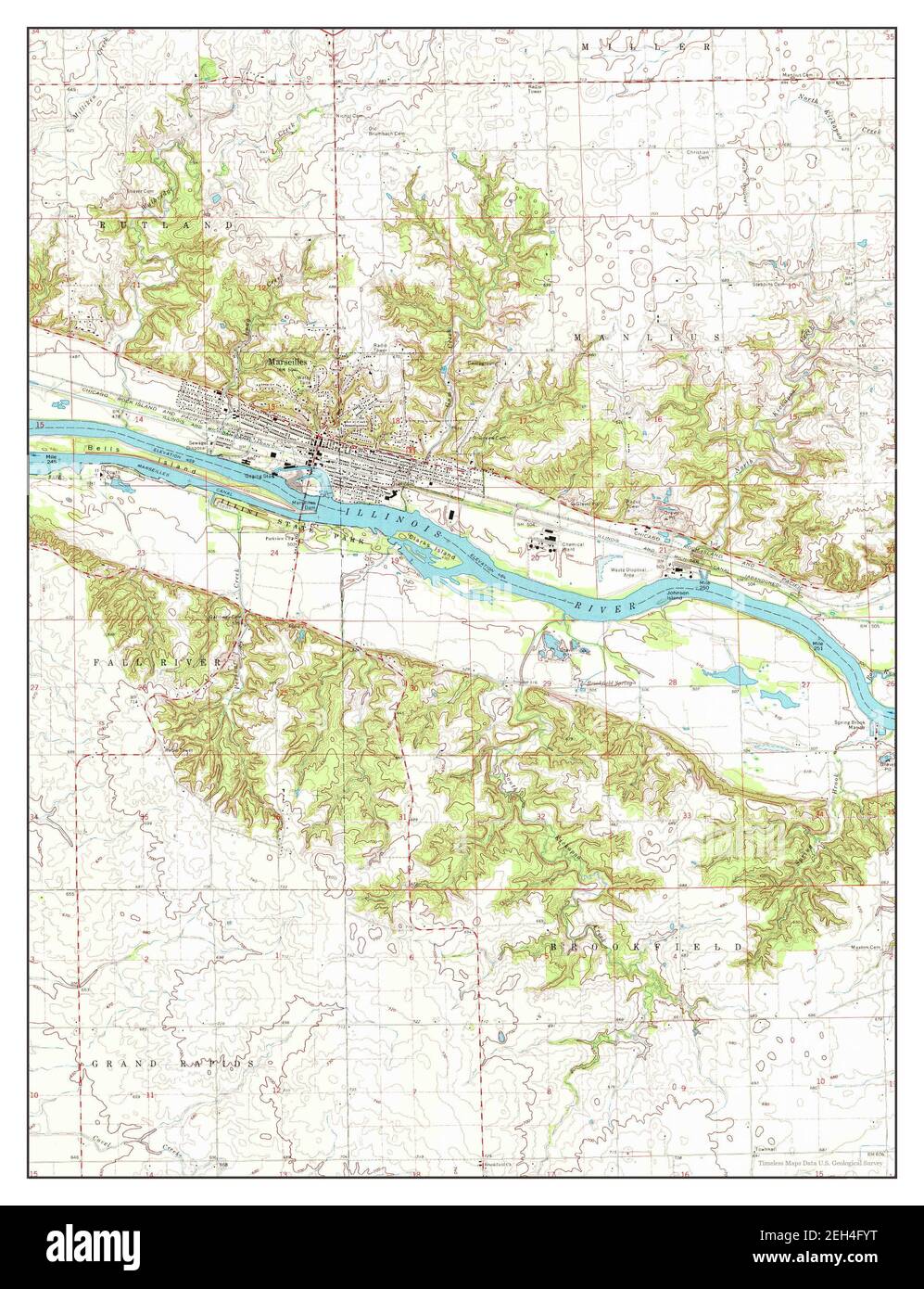 Marseilles, Illinois, map 1970, 1:24000, United States of America by ...