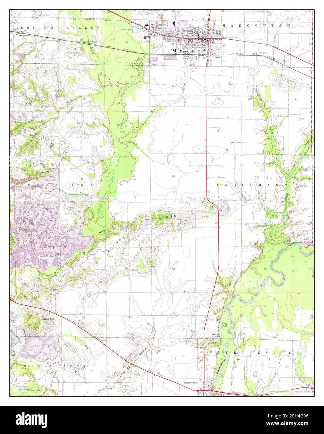 Mascoutah map hi-res stock photography and images - Alamy