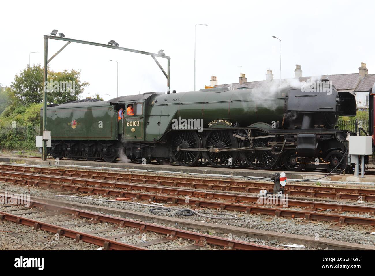 The Flying Scotsman at Holyhead on the North Wales coastal railway line ...